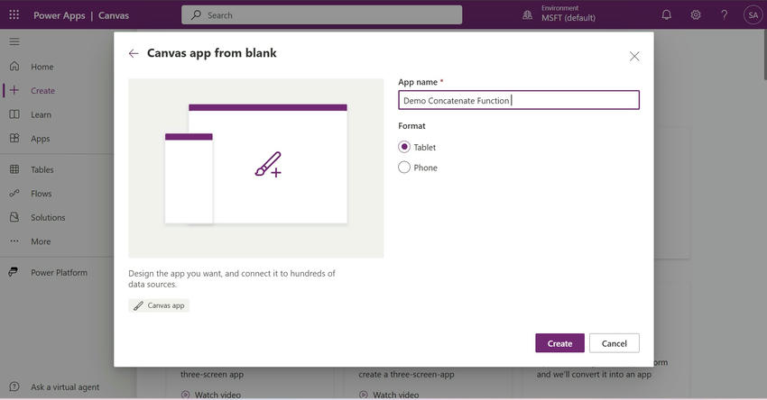 How To Concatenate Dynamic Column Values In Power Apps